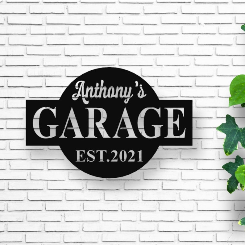 Personalized Metal Shop Sign, Tool Shed Sign, Custom Workshop Sign ...