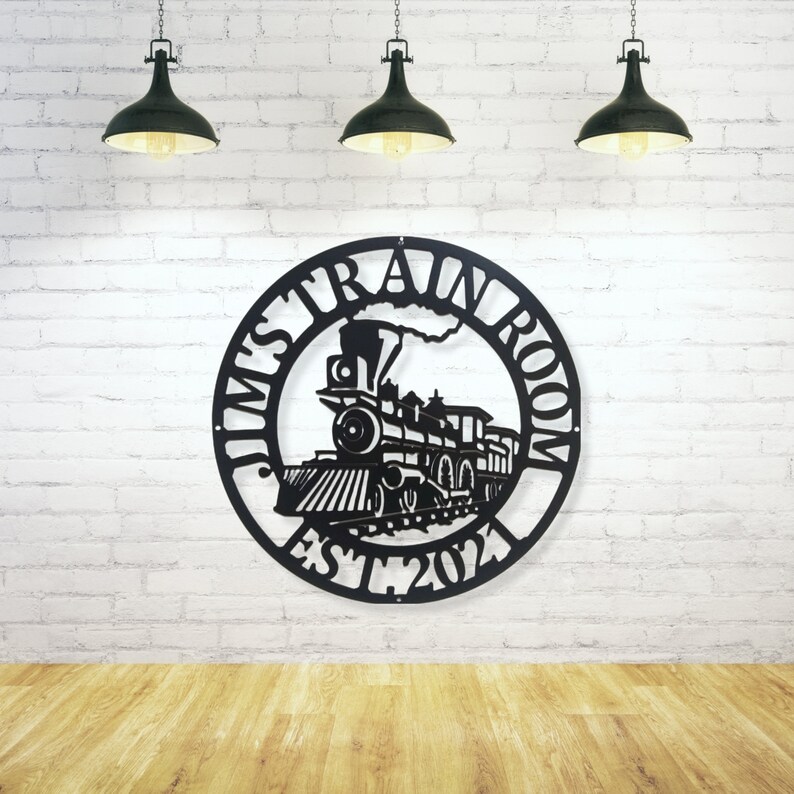 Train Metal Sign - Metal Wall Decor, Custom Metal Name Sign, Custom ...