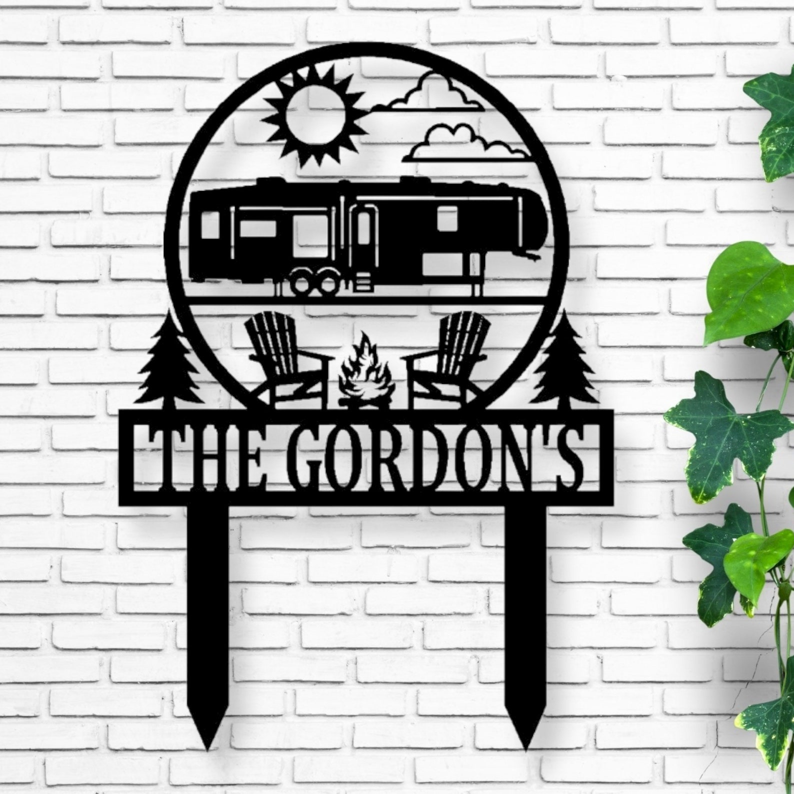 Happy Campers Yard Sign Camping Sign Camper Decor RV Decor - Etsy