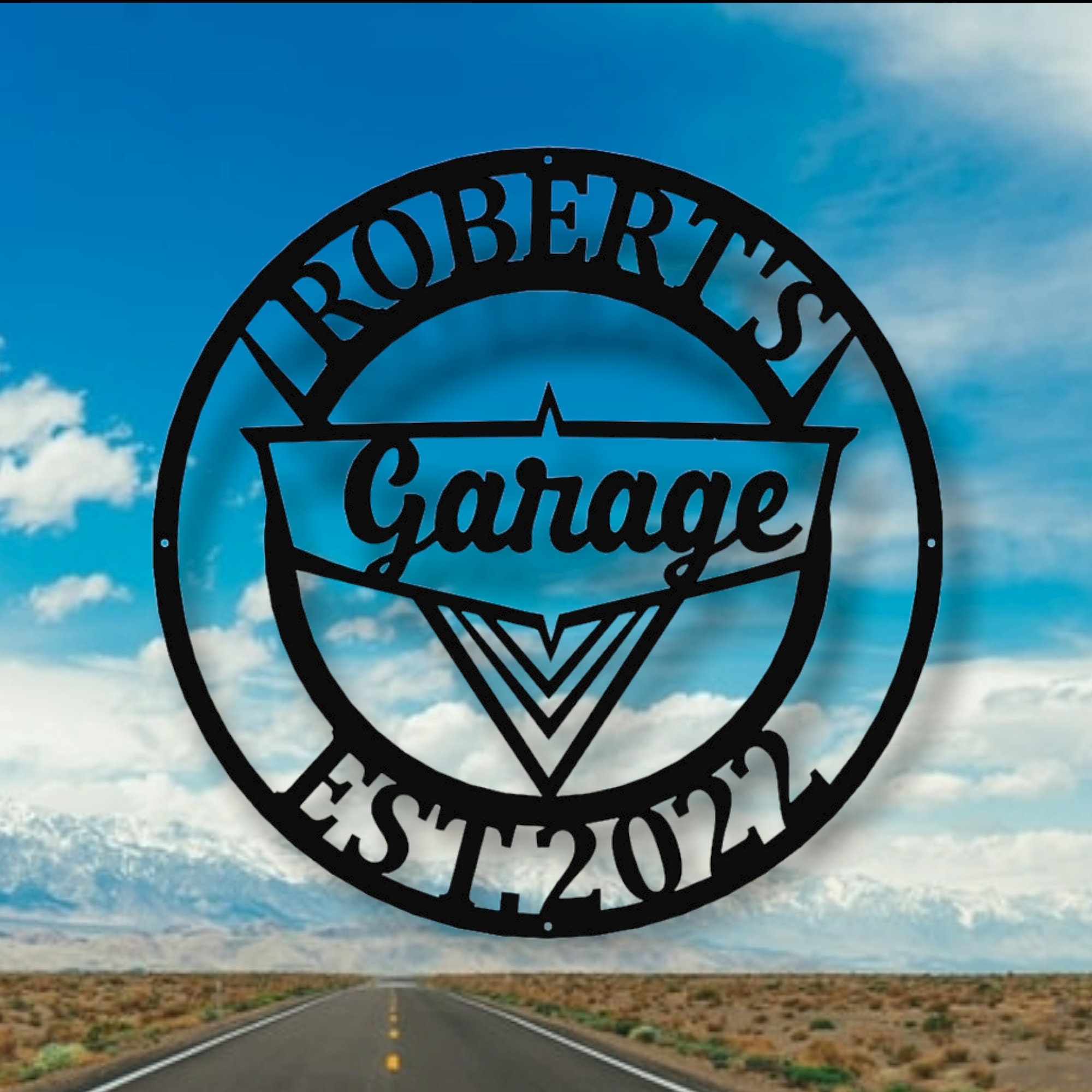 Vintage 1950's Garage Sign Personalized Metal Wall Art | Etsy