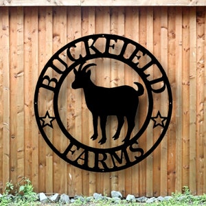 Custom Metal Goat Sign, Livestock Metal Pen Sign. Custom Personalized ...