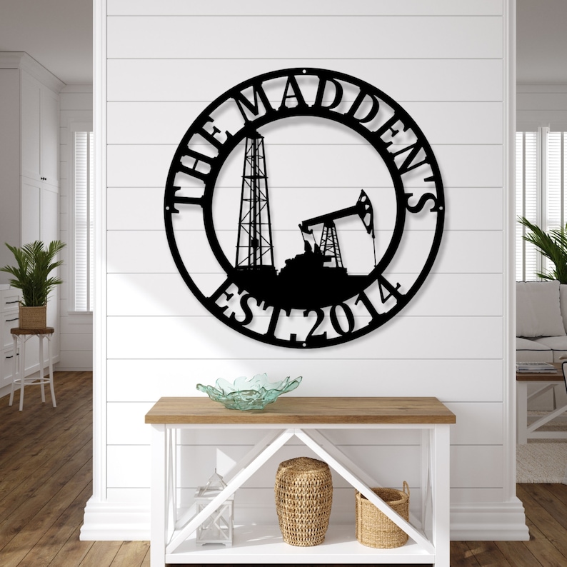 Personalized Metal Name Sign Custom Oil Field Sign Oil Rig - Etsy