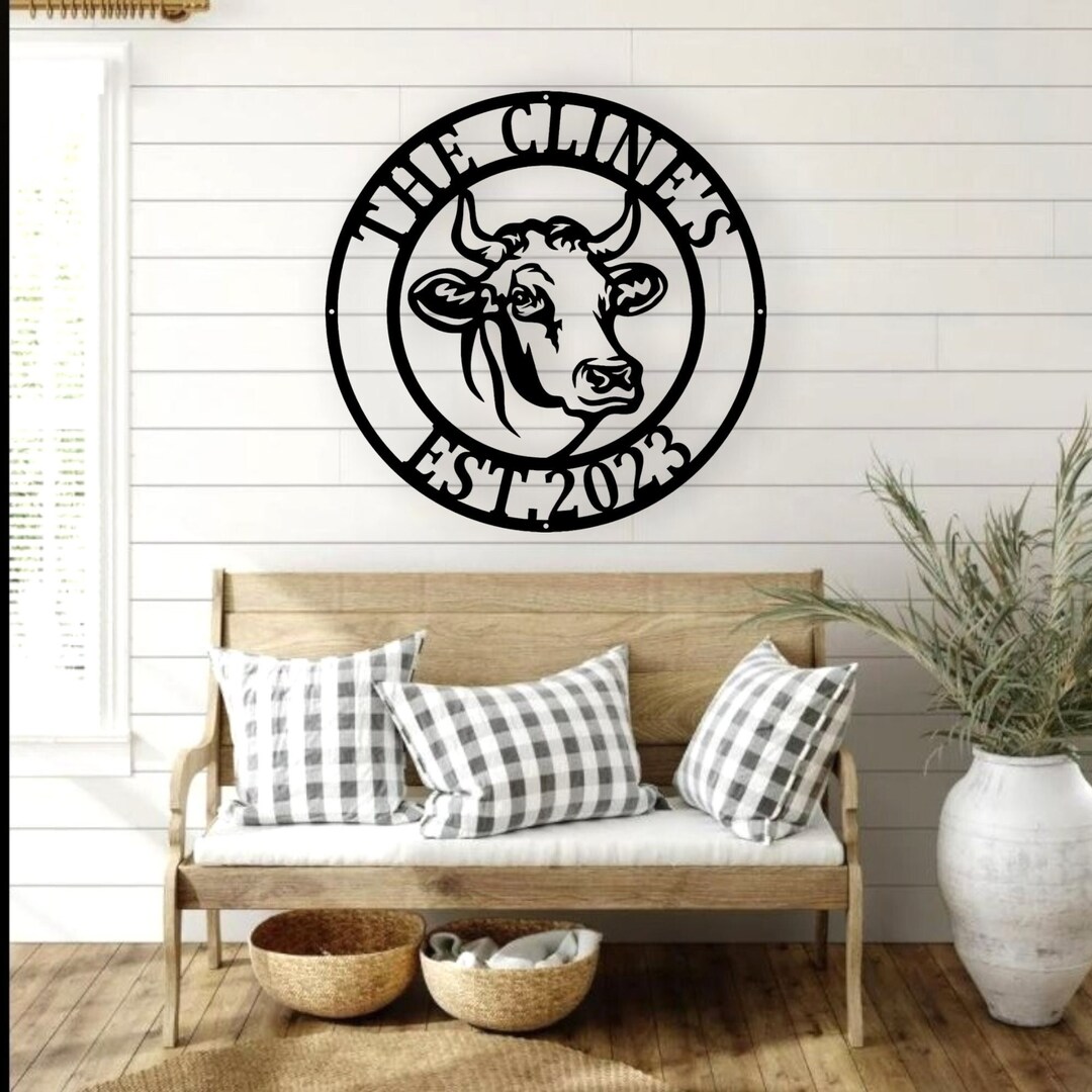 Cow Calf Metal Sign, Custom Cow/calf, Farmer Sign, Personalized ...