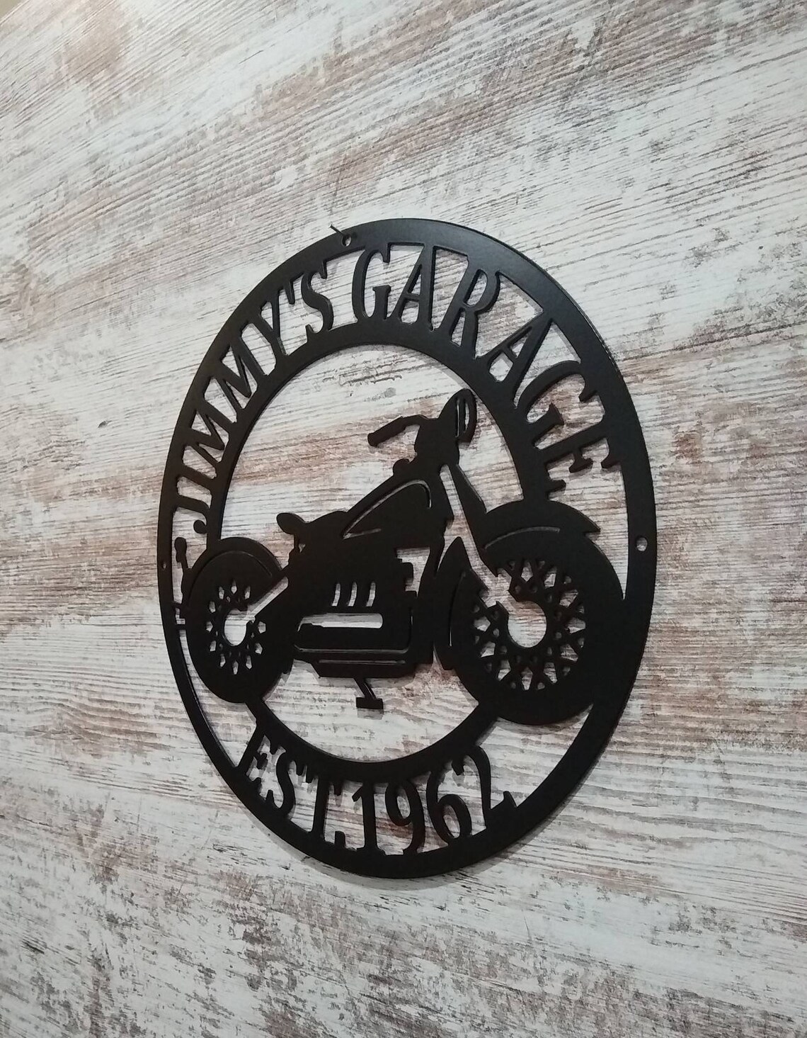 Motorcycle Metal Sign / Metal Garage Sign / Personalized Metal Art ...