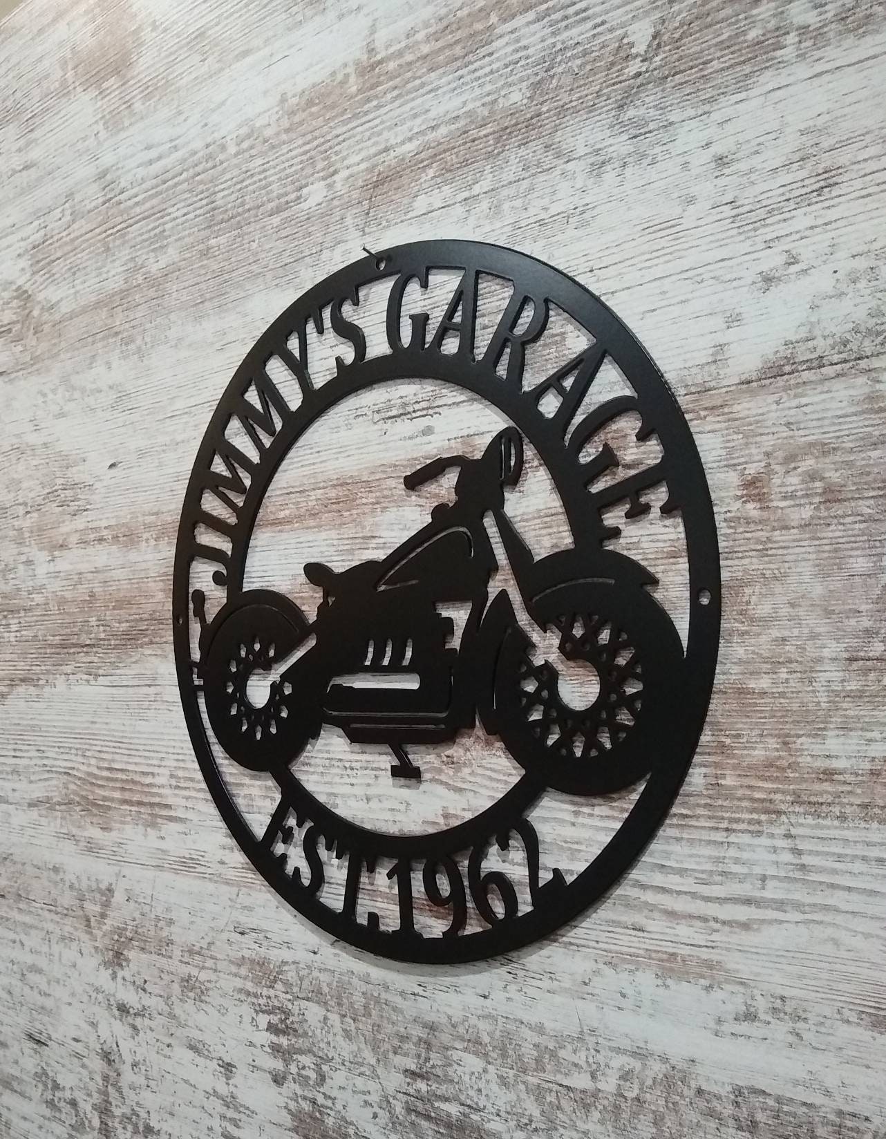 Motorcycle Metal Sign / Metal Garage Sign / Personalized Metal - Etsy