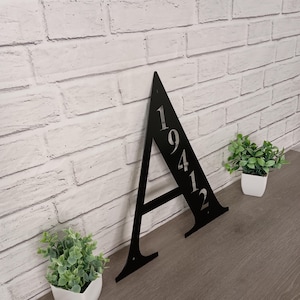 Monogram Address Sign, Monogram, Address Sign, Outdoor Sign Address ...