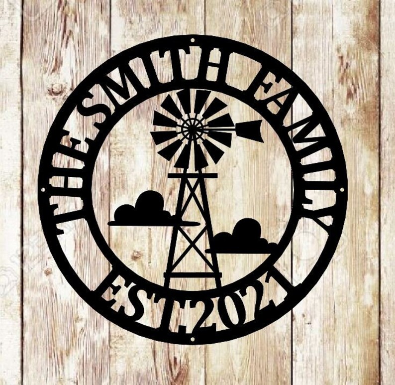Personalized Windmill Wall Decor Personalized Windmill Sign - Etsy