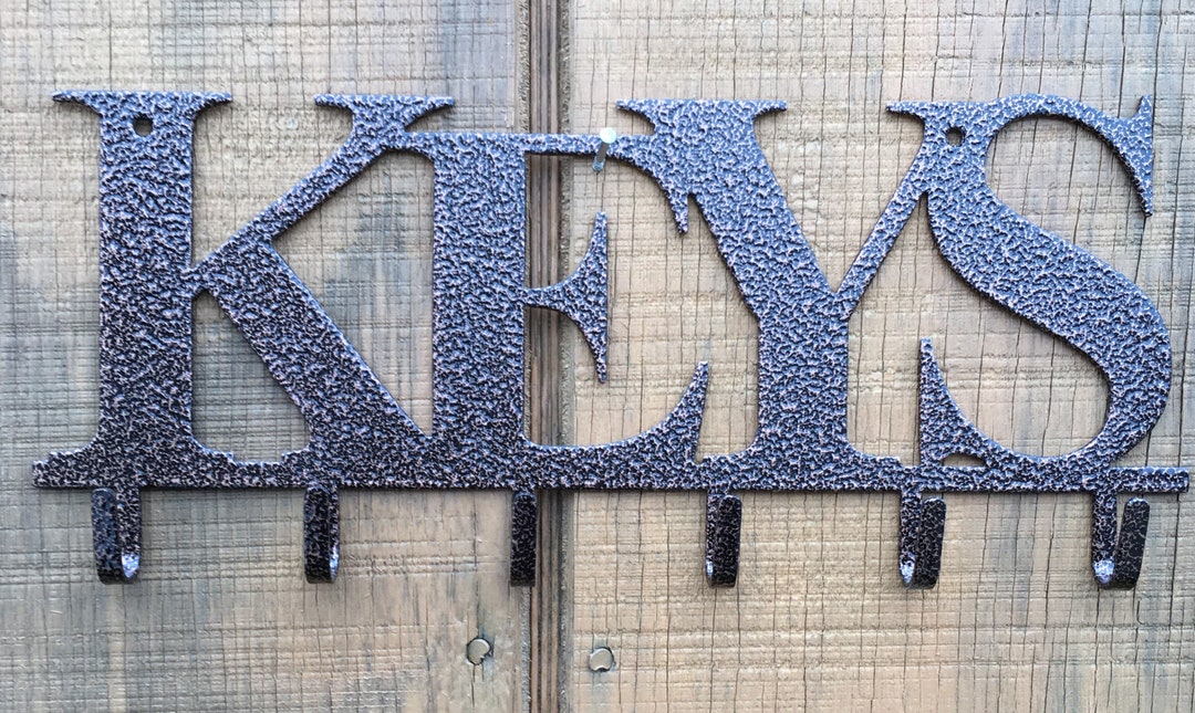 Keys, Key Hanger, Metal Monogram, Metal Wall Decor, Metal Quote ...