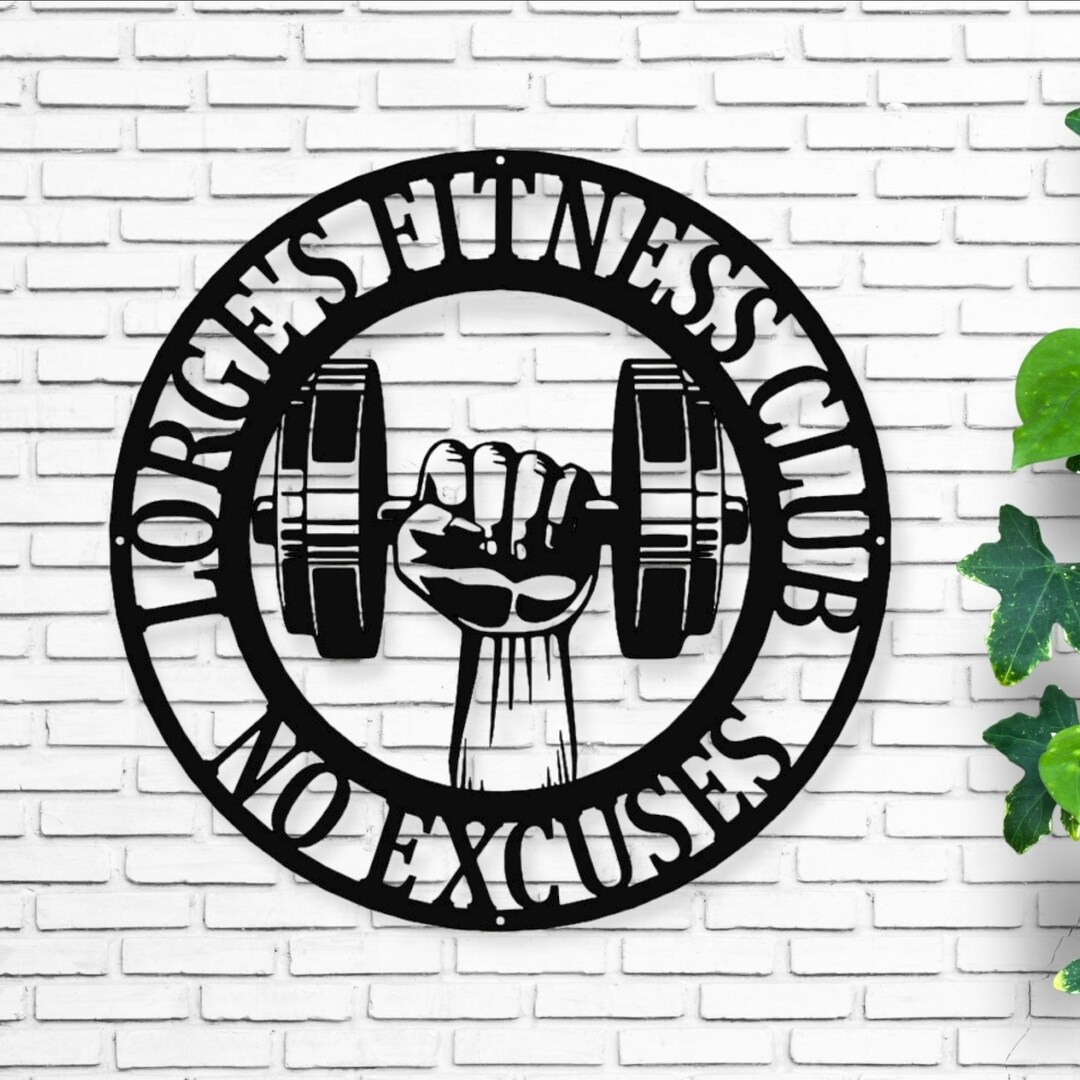 Custom Gym Sign, Home Gym Sign, Personalized Gym Sign, Home Gym Décor ...