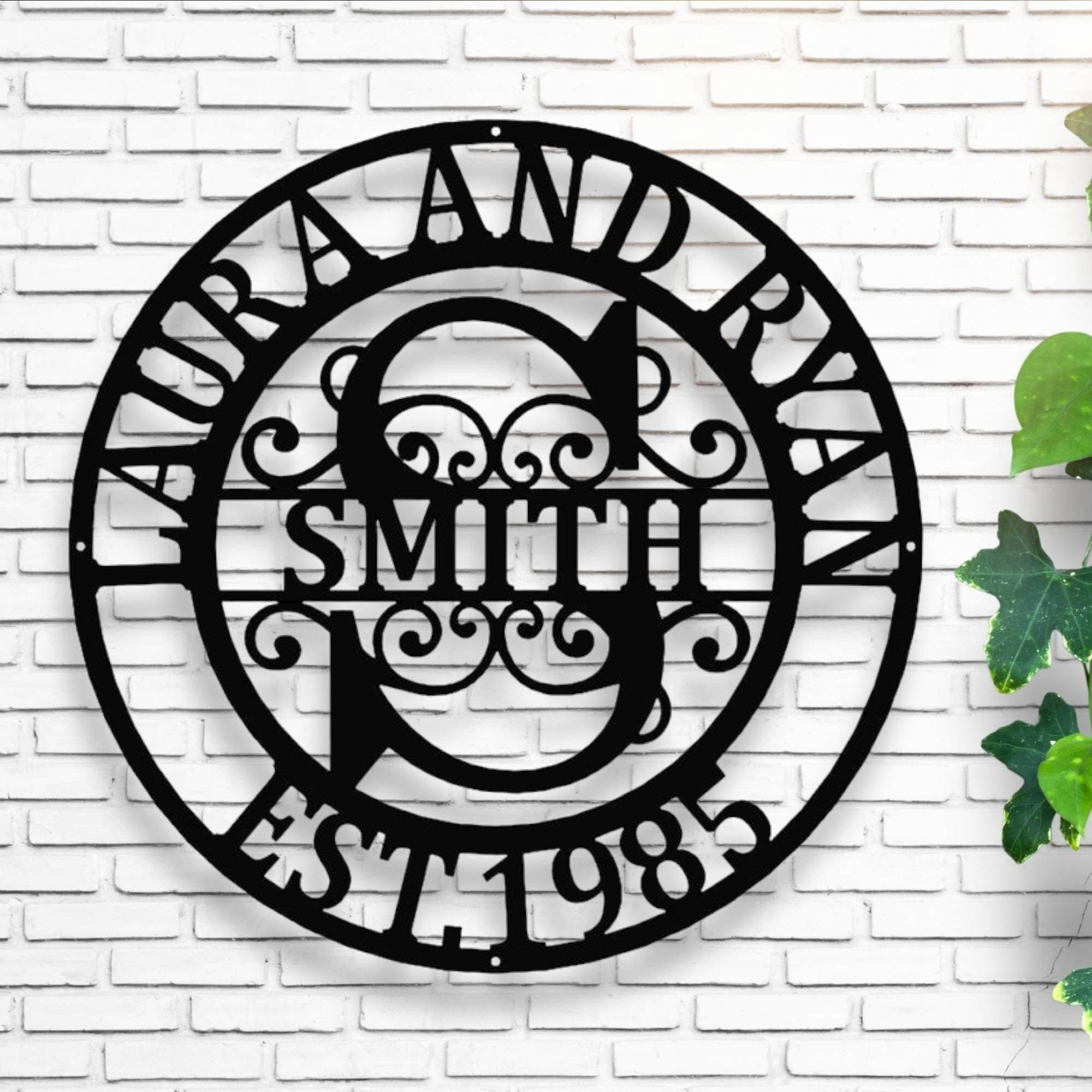 Personalized Family Name Metal Sign Housewarming Gift Metal - Etsy