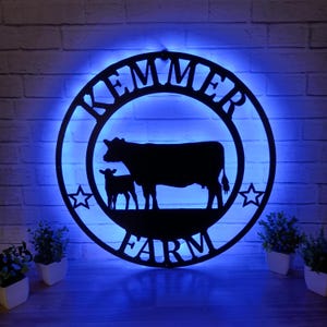 Cow Calf Metal Sign, Custom Cow/calf, Farmer Sign, Personalized ...