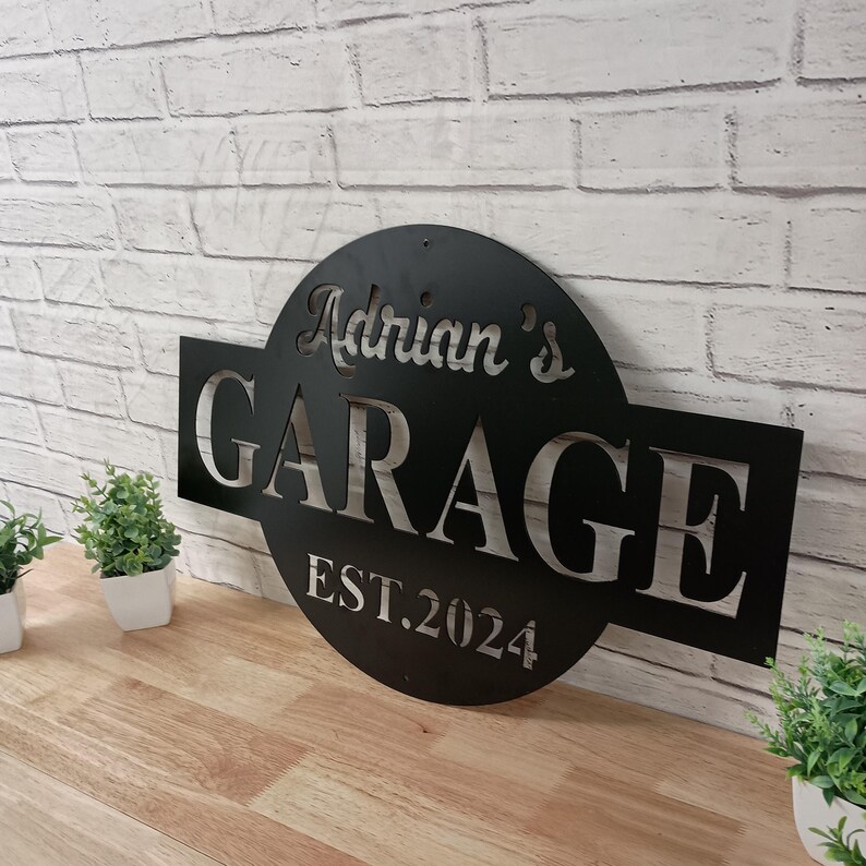 Personalized Metal Shop Sign, Tool Shed Sign, Custom Workshop Sign ...