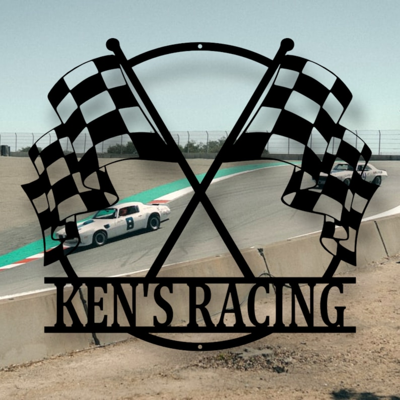 Customizable Metal Checkered Racing Flags Sign Race Car Sign - Etsy