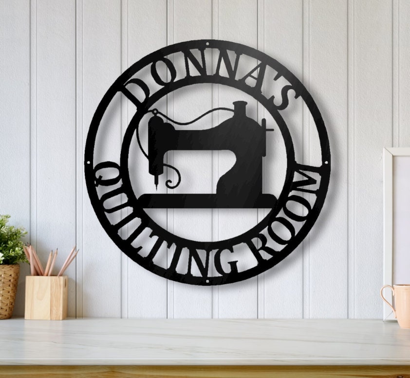Sewing Room Sign, Personalized Sign, Sewing Sign. Metal Sewing Sign ...