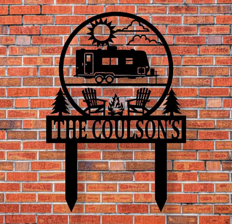 Happy Campers Yard Sign Camping Sign Camper Decor RV Decor - Etsy