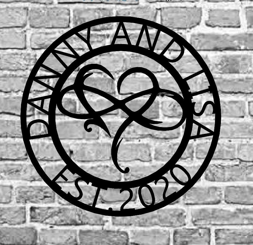 Personalized Infinity Heart Metal Sign Infinity Sign | Etsy