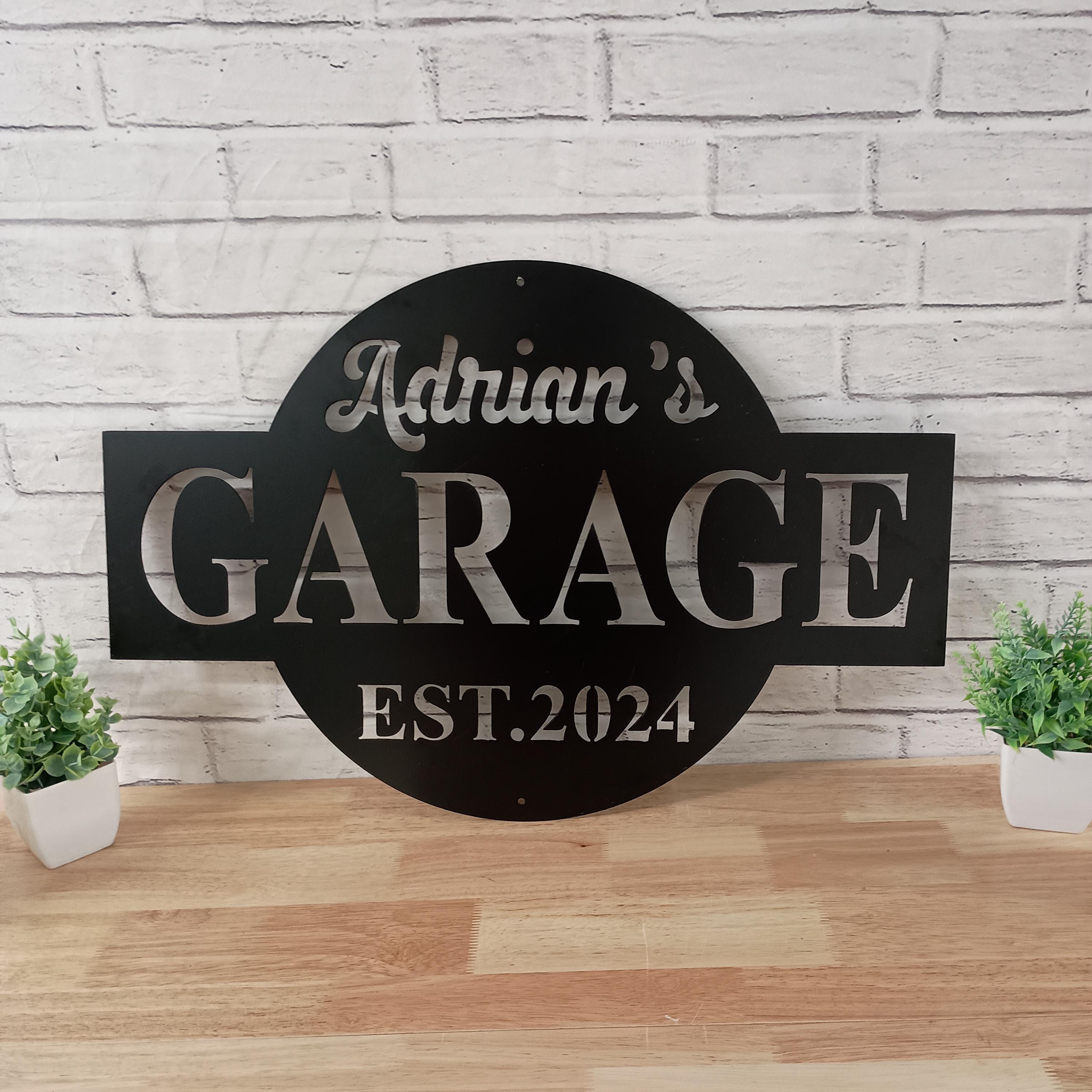 Personalized Metal Shop Sign, Tool Shed Sign, Custom Workshop Sign ...