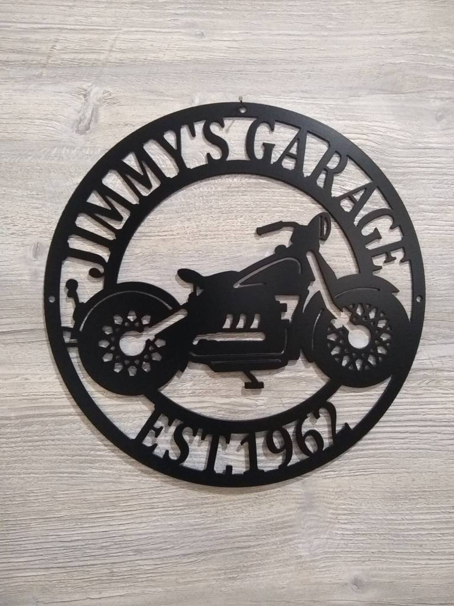 Motorcycle Metal Sign / Metal Garage Sign / Personalized Metal Art ...