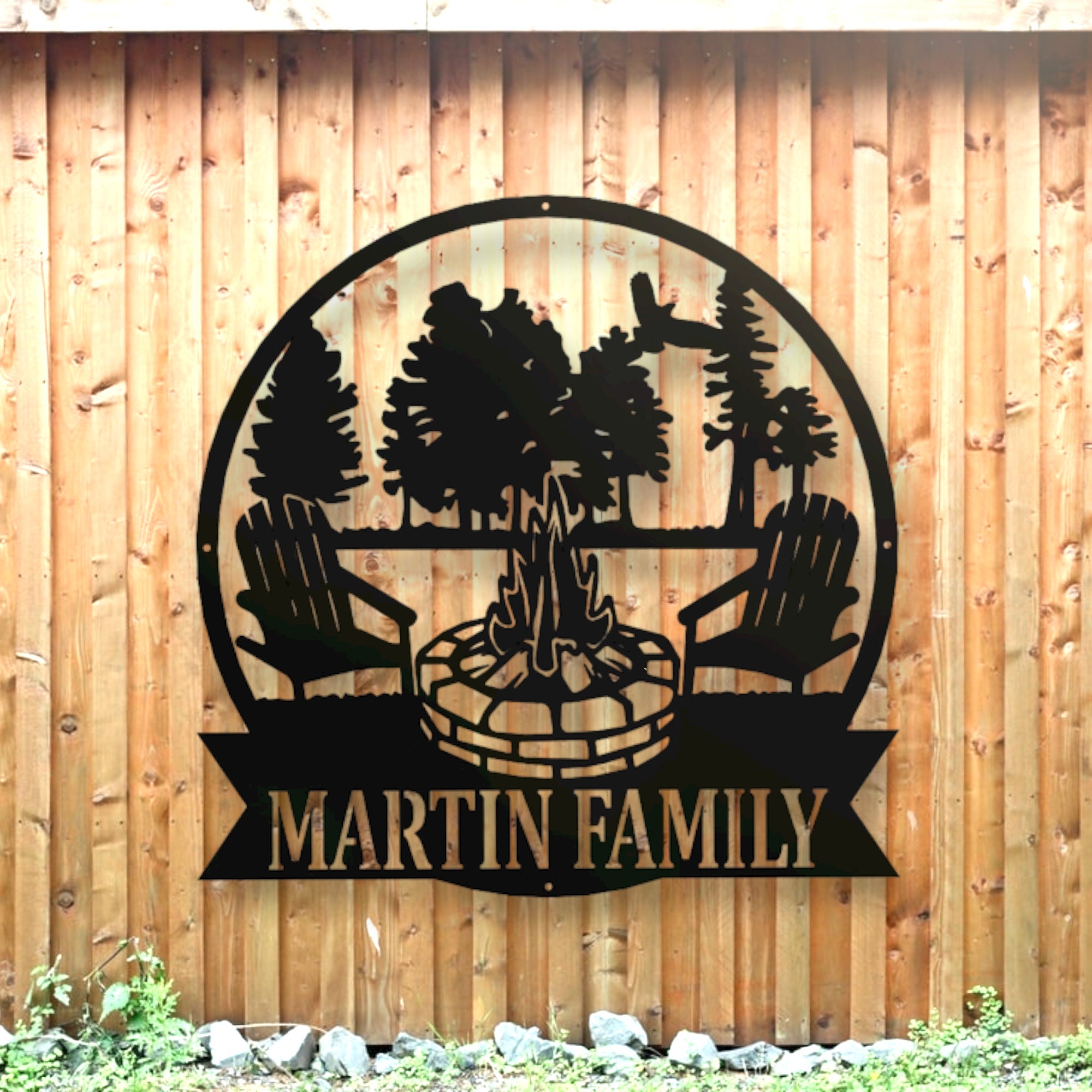 Metal Outdoor Sign | Custom Campfire Sign | Camper Décor | Personalized ...