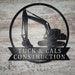 Custom Metal Excavator Sign -pipe Liners - Little Boys Room ...