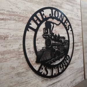 Train Metal Sign - Metal Wall Decor, Custom Metal Name Sign, Custom ...