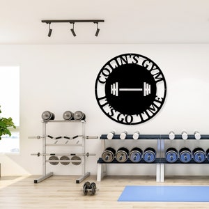 Gym Sign | Personalized Home Gym Sign | Custom Metal Gym Sign | Home ...