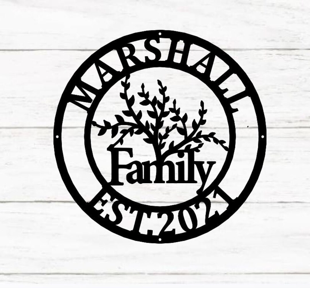 Tree of Life Wall Decor, Round Tree Sign, Metal Home Decoration ...