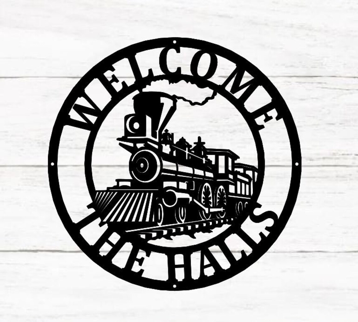 Train Metal Sign - Metal Wall Decor, Custom Metal Name Sign, Custom ...