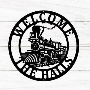 Train Metal Sign - Metal Wall Decor, Custom Metal Name Sign, Custom ...
