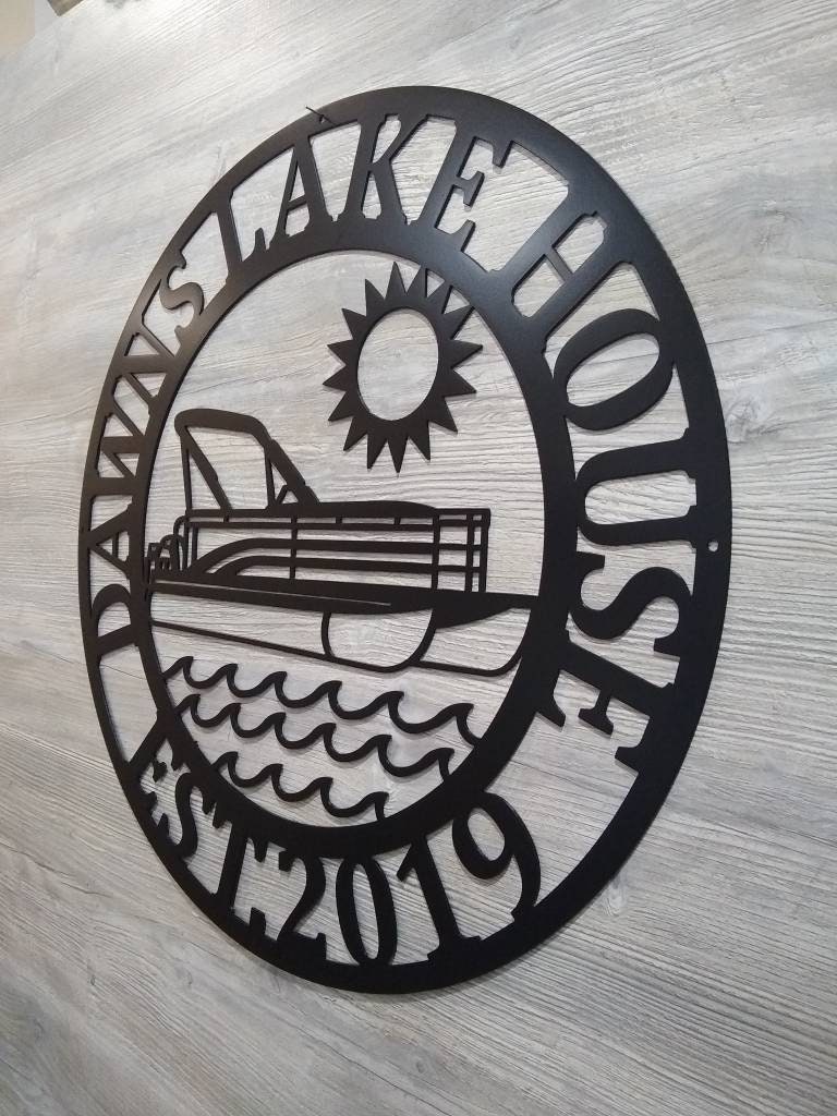 Personalized River House Sign, Boat House Sign, Lake House Signs, Metal ...