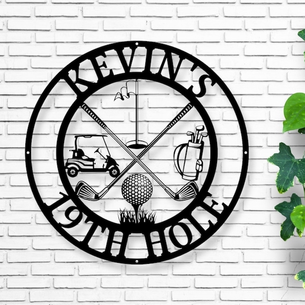 Golf Outdoor Metal Wall Art - Etsy