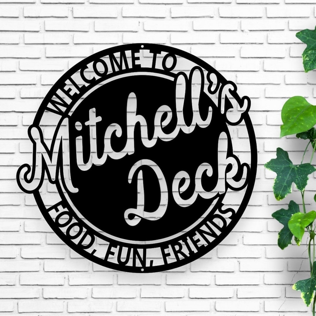 Personalized Patio Sign, Make It Your Own Wording, Backyard Metal Sign ...