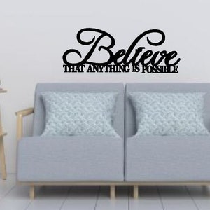 Believe That Anything is Possible, Metal Monogram, Metal Wall Decor ...
