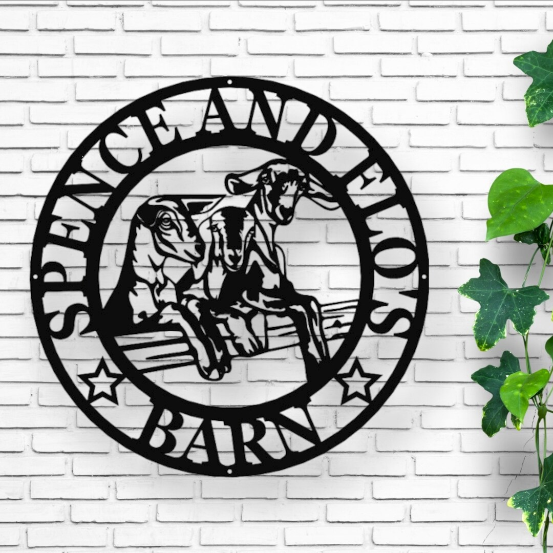 Custom Metal Goat Sign, Livestock Metal Pen Sign. Custom Personalized ...