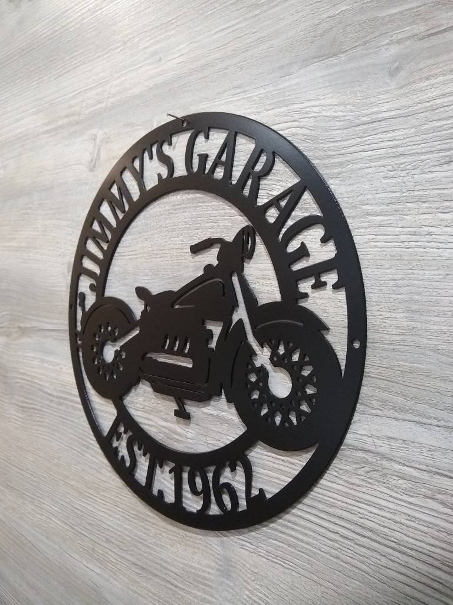 Motorcycle Metal Sign / Metal Garage Sign / Personalized Metal Art ...