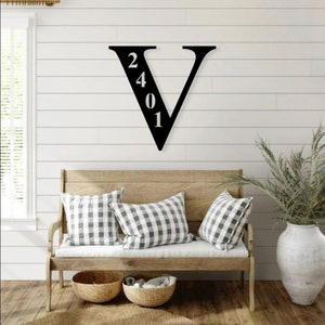 Monogram Address Sign, Monogram, Address Sign, Outdoor Sign Address ...