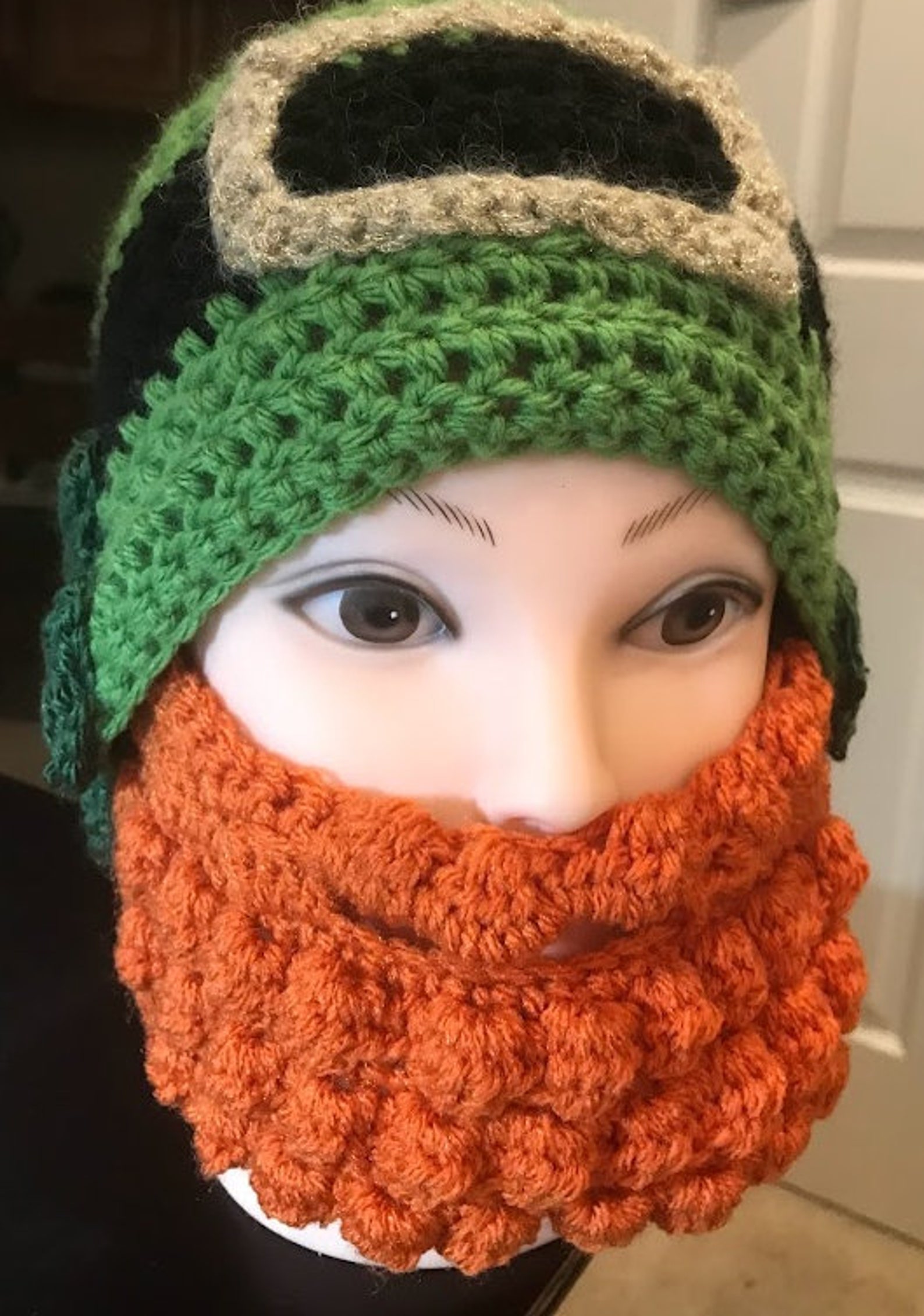 Leprechaun Beanie Hat & Beard, for Cosplay, Dressup, Soft Chemo ...