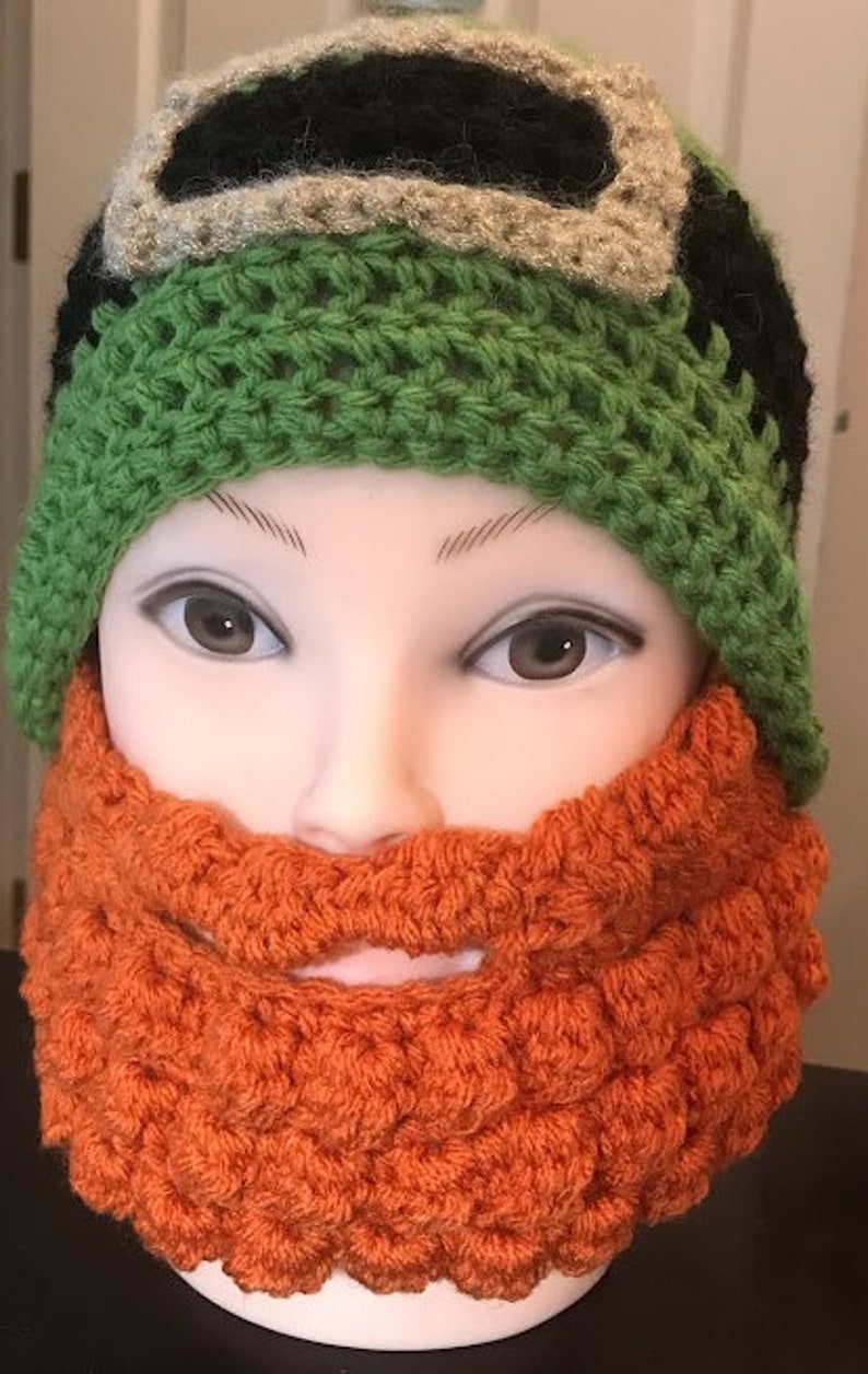 Leprechaun Beanie Hat & Beard, for Cosplay, Dressup, Soft Chemo ...