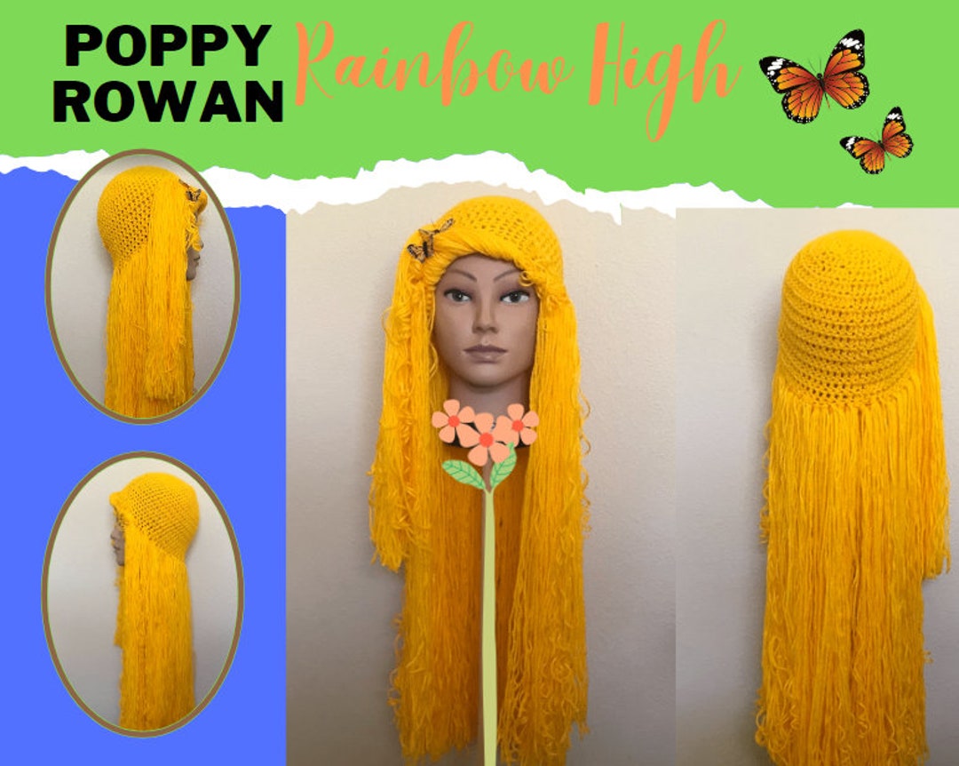 Rainbow High Poppy Rowen Beanie-hat WIG Halloween Dress Up - Etsy