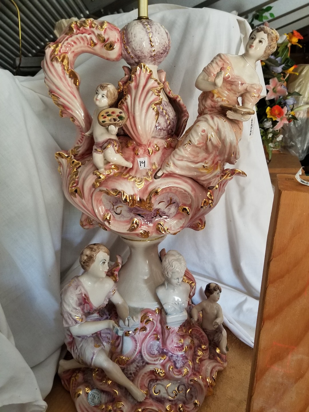 Capodimonte Lamp, Large - Etsy