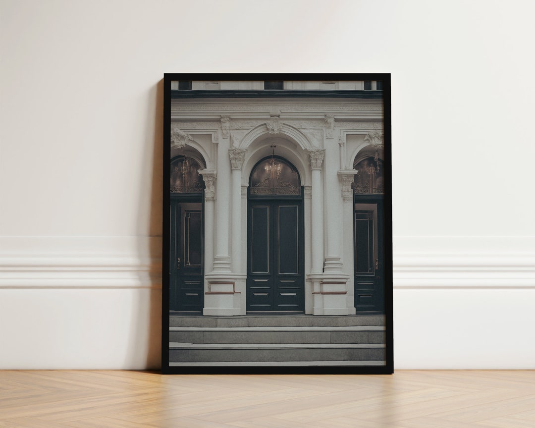 Framed Vintage Style Photographic Print of Neoclassical Architectural ...