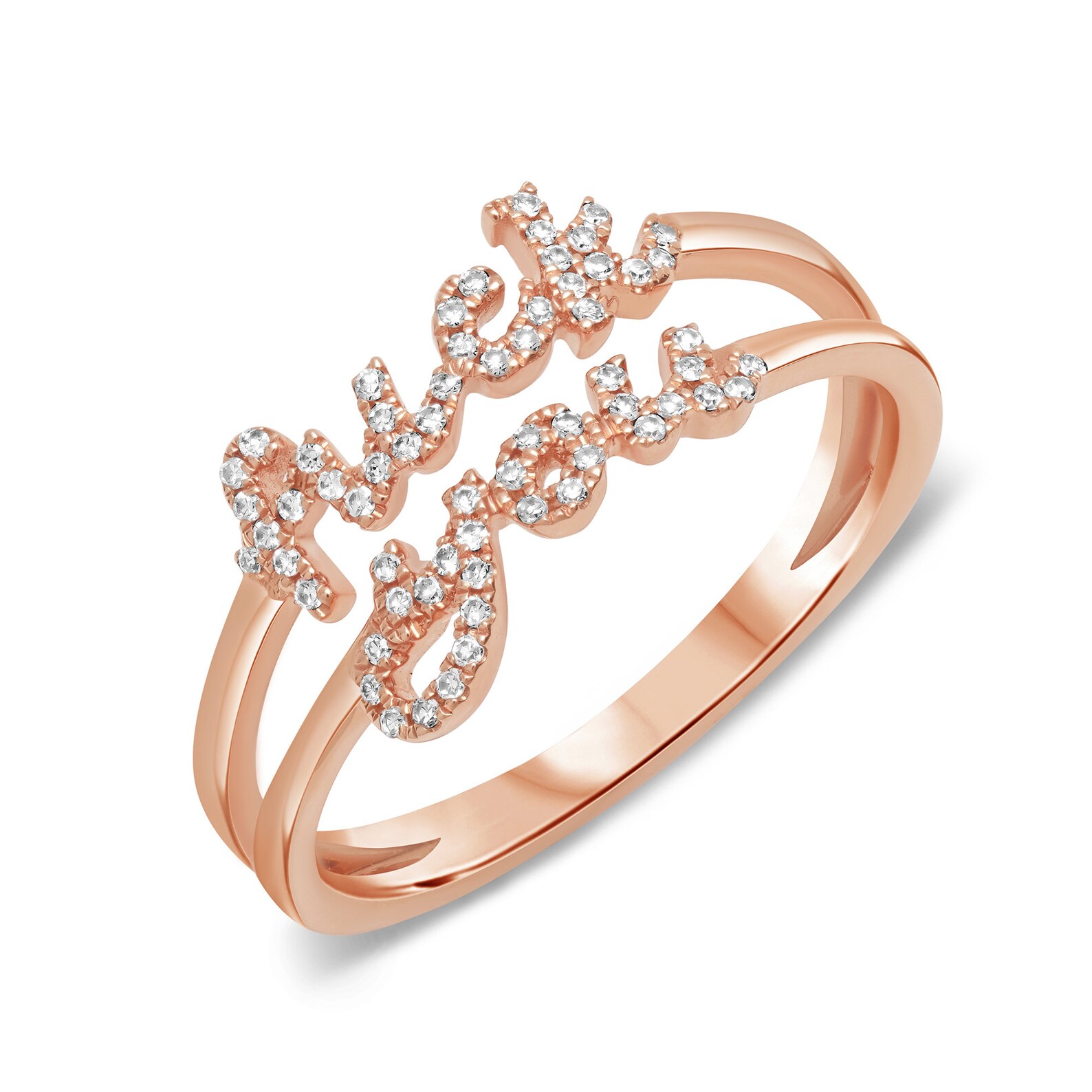 14k Gold & Diamond Fuck You Ring - Etsy