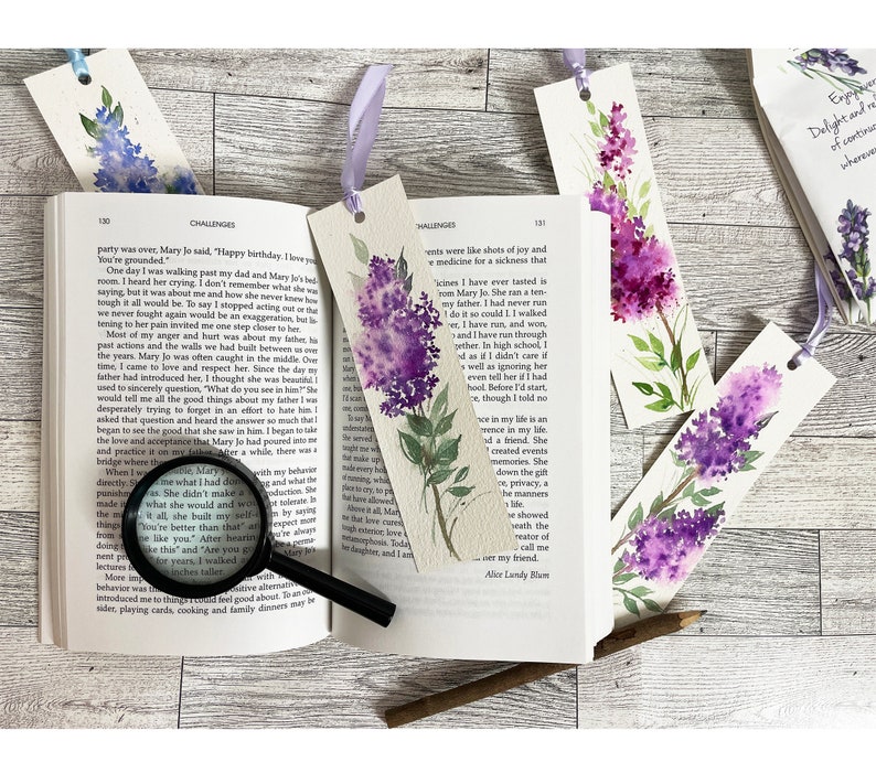 Hand-painted Floral Watercolor Bookmark - Poppy Art Gift - Etsy