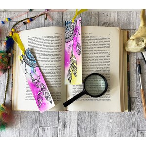 2 Set Cool Bookmarks Hand Painted Art Watercolor Bookmark Gift for Book ...