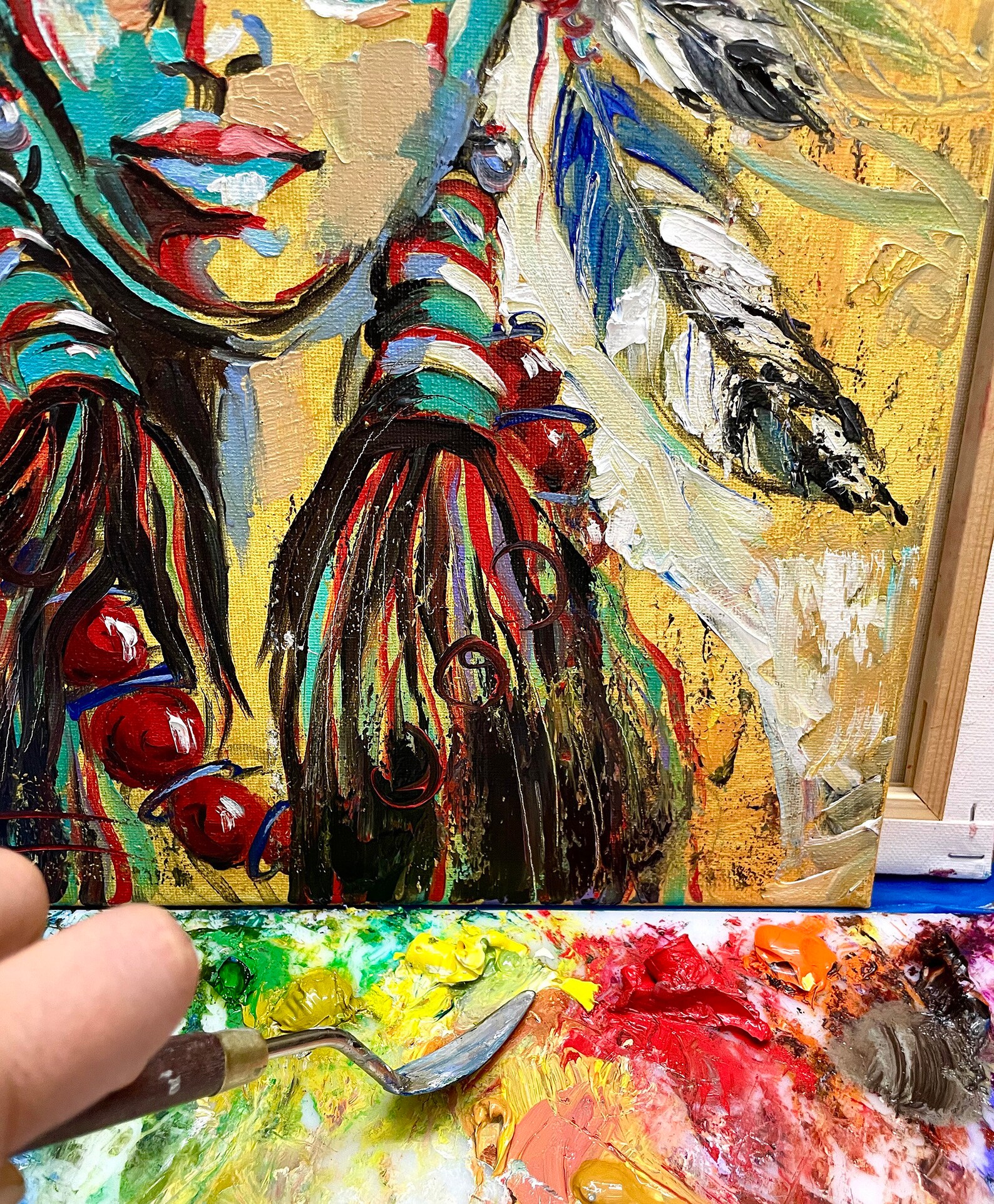 Native American Female Canvas Wall Art Beautiful Woman | Etsy