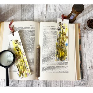2 Set Cool Bookmarks Hand Painted Art Watercolor Bookmark Gift for Book ...