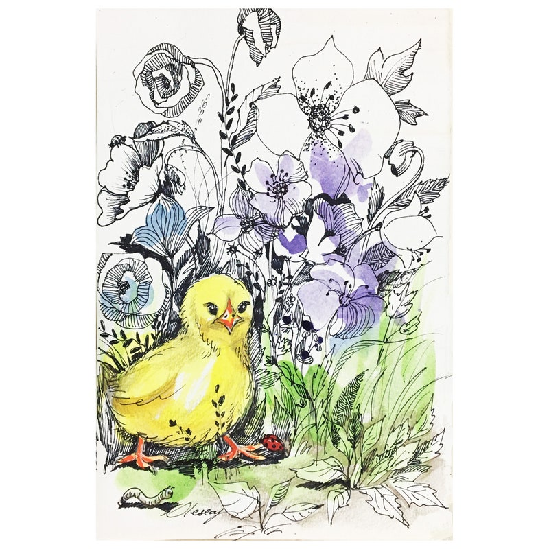 Zentangle Chicken - Etsy