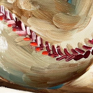 Baseball Oil Painting Impasto Original Sport Art Baseball Wall Art Kids ...