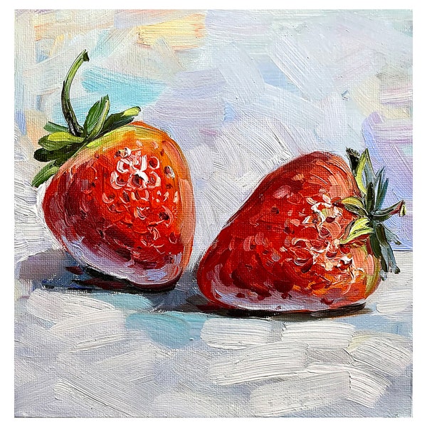 Strawberry Art - Etsy