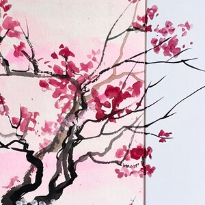 Blossom Tree Art Original Painting Entryway Wall Art Pink Tree Art ...
